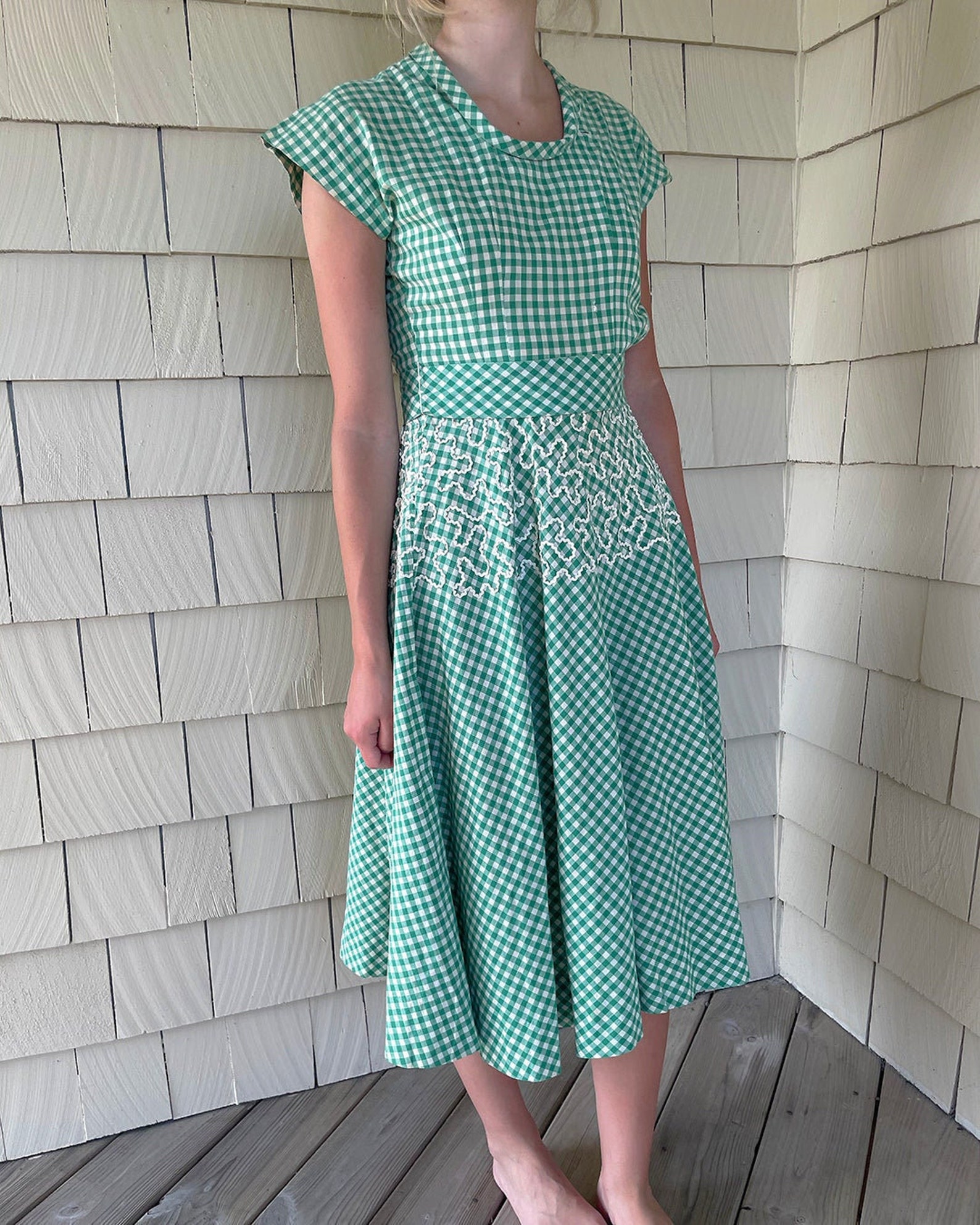 1950s Gingham Dress by Ellen Kaye Originals — Youth Vintage Dress Girls ...