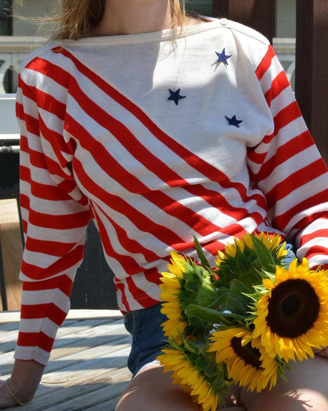 Italian Vintage Stars-and-stripes Nautical Knit - Etsy