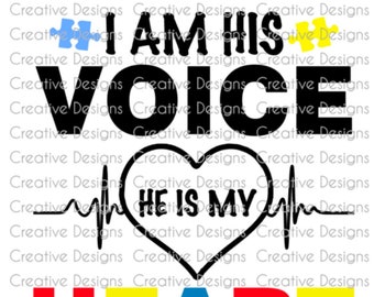 I Am His Voice He is My Heart | Etsy