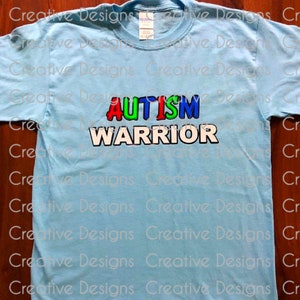 Autism T-shirt Design, Autism Warrior, SVG File, PNG File, Digital File, Autism Acceptance ...