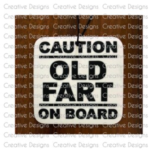 Caution Old Fart on Board, SVG File, PNG File, Digital File, Car ...