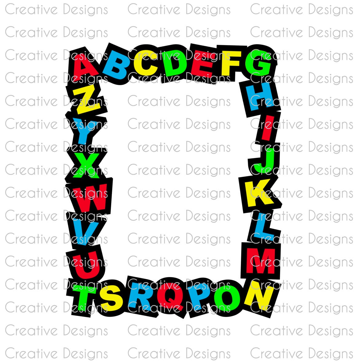 Alphabet Border SVG, School Border PNG, Digital Download, Alphabet ...
