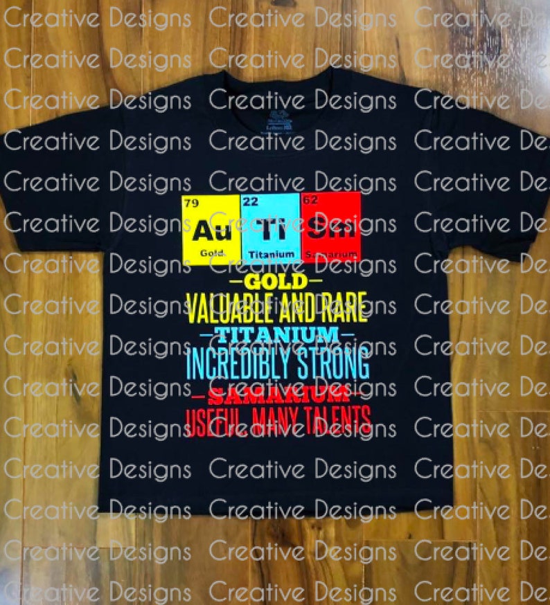 Autism Periodic Table of Elements, SVG File, PNG File, Digital File ...