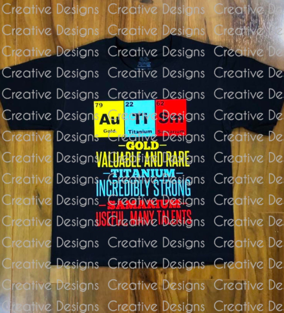 Autism Periodic Table of Elements, SVG File, PNG File, Digital File ...