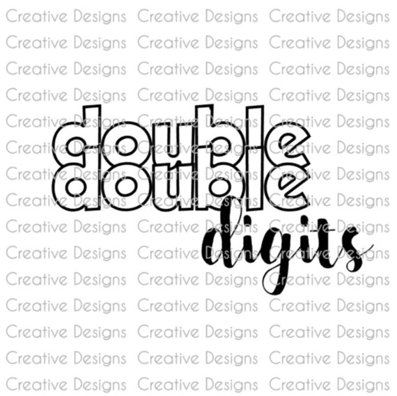 Double Digits SVG File PNG File Digital File Tenth - Etsy