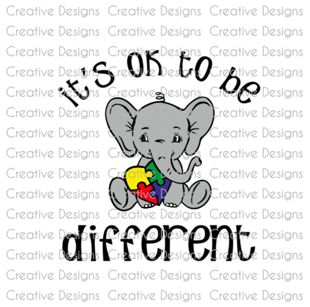 It's Ok to Be Different, SVG File, Png File, Digital File, Autism ...