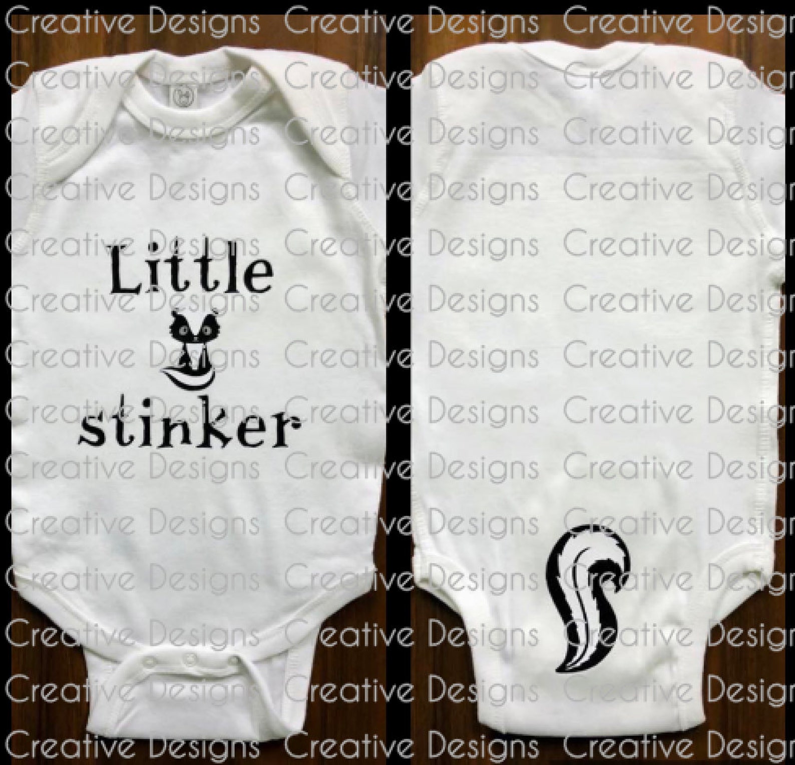 Little Stinker Onesie SVG File, PNG File, Digital Download, Skunk ...