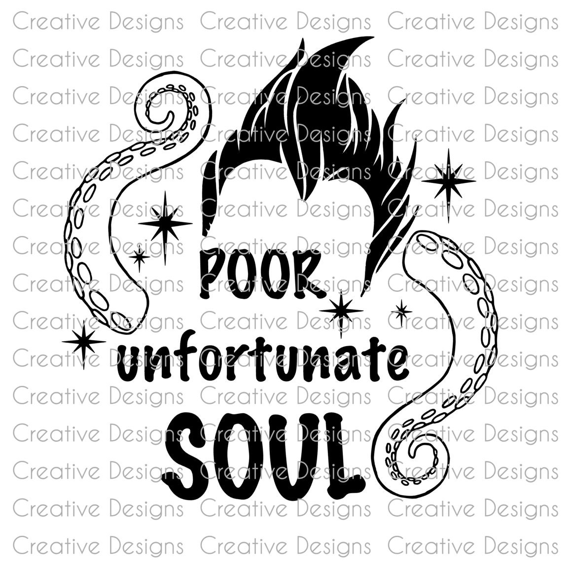 Poor Unfortunate Soul SVG File PNG File Digital File the - Etsy Canada