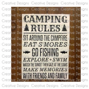 Camping Rules, SVG File, PNG File, Digital File, Camping Design, Vinyl ...