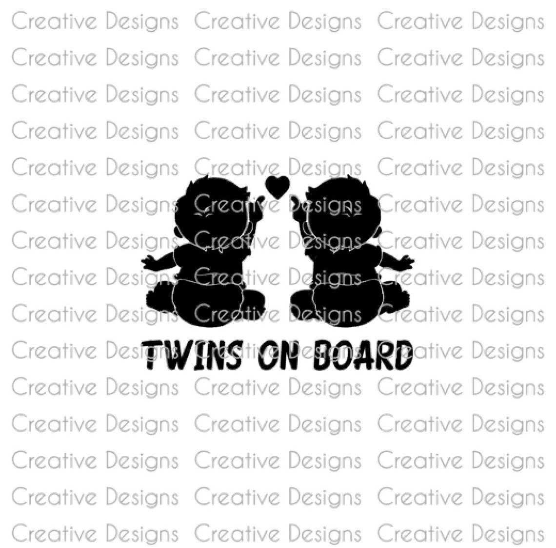 Twins on Board Car Decal SVG File PNG File Digital File - Etsy