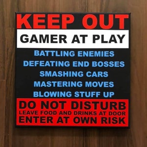 Gamer SVG Design, Gamer at Play PNG File, Keep Out Sign, Gift for Gamer ...