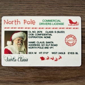 Santa's License SVG File, Santa's License PNG File, Digital Download ...