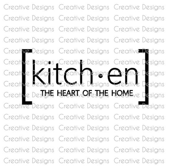 Kitchen SVG File PNG File Digital File Wall Decal - Etsy