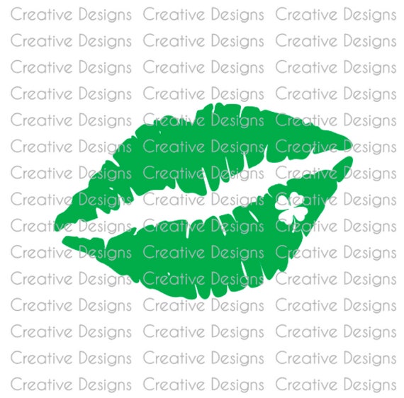 Irish Lips SVG File PNG File Digital File St Patrick's - Etsy
