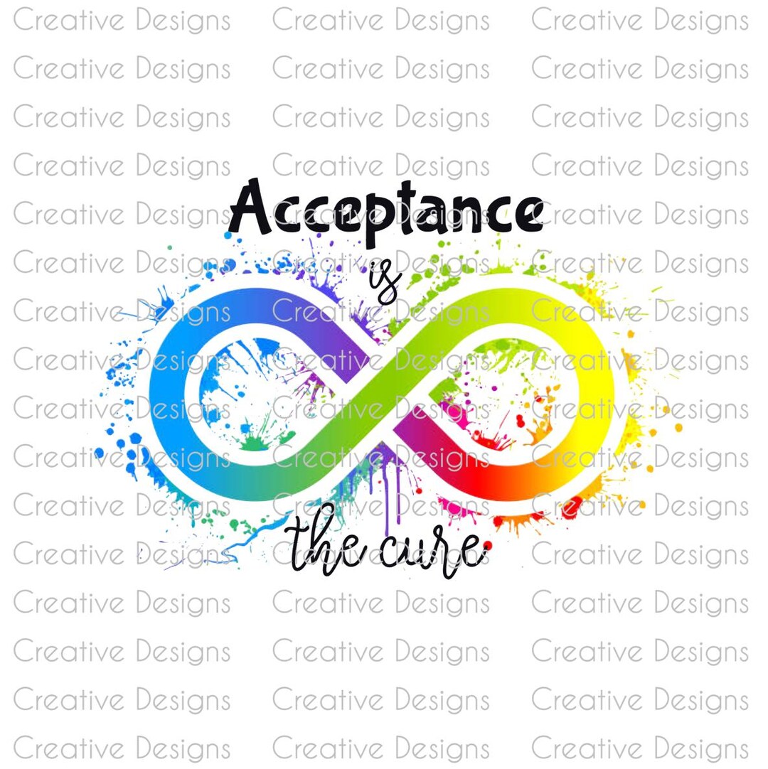 Autism SVG, Acceptance is the Cure PNG File, Autism Acceptance, Autism ...