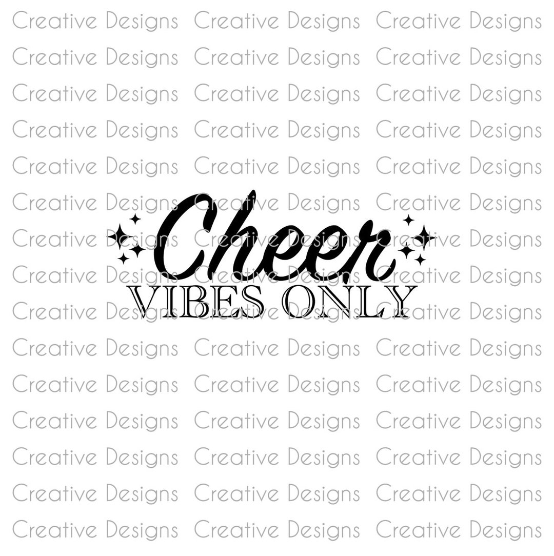 Cheer Vibes Only, SVG File, Png File, Digital File, Cheerleading, T ...
