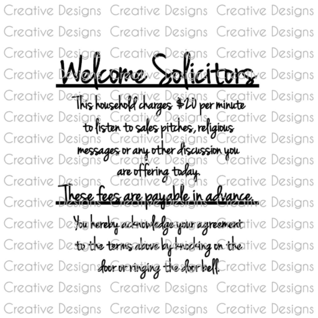 Welcome Solicitors, SVG File, PNG File, Digital File, Funny Saying - Etsy