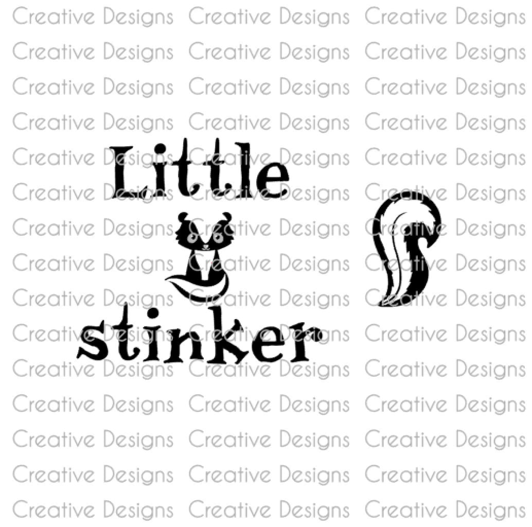 Little Stinker Onesie SVG File, PNG File, Digital Download, Skunk ...