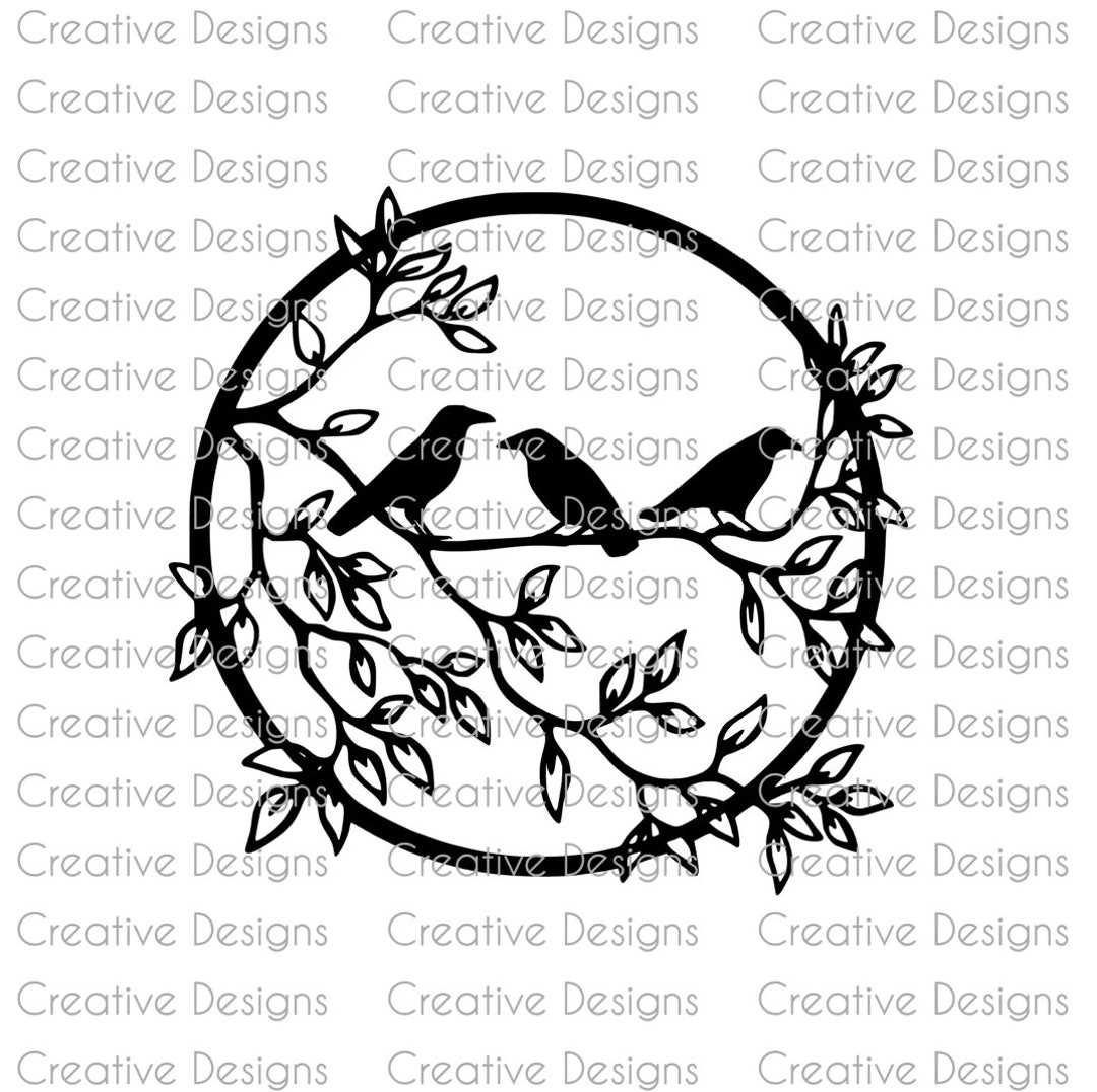 Crows in a Tree, SVG File, PNG File, Digital File, Mug Design, T-shirt ...
