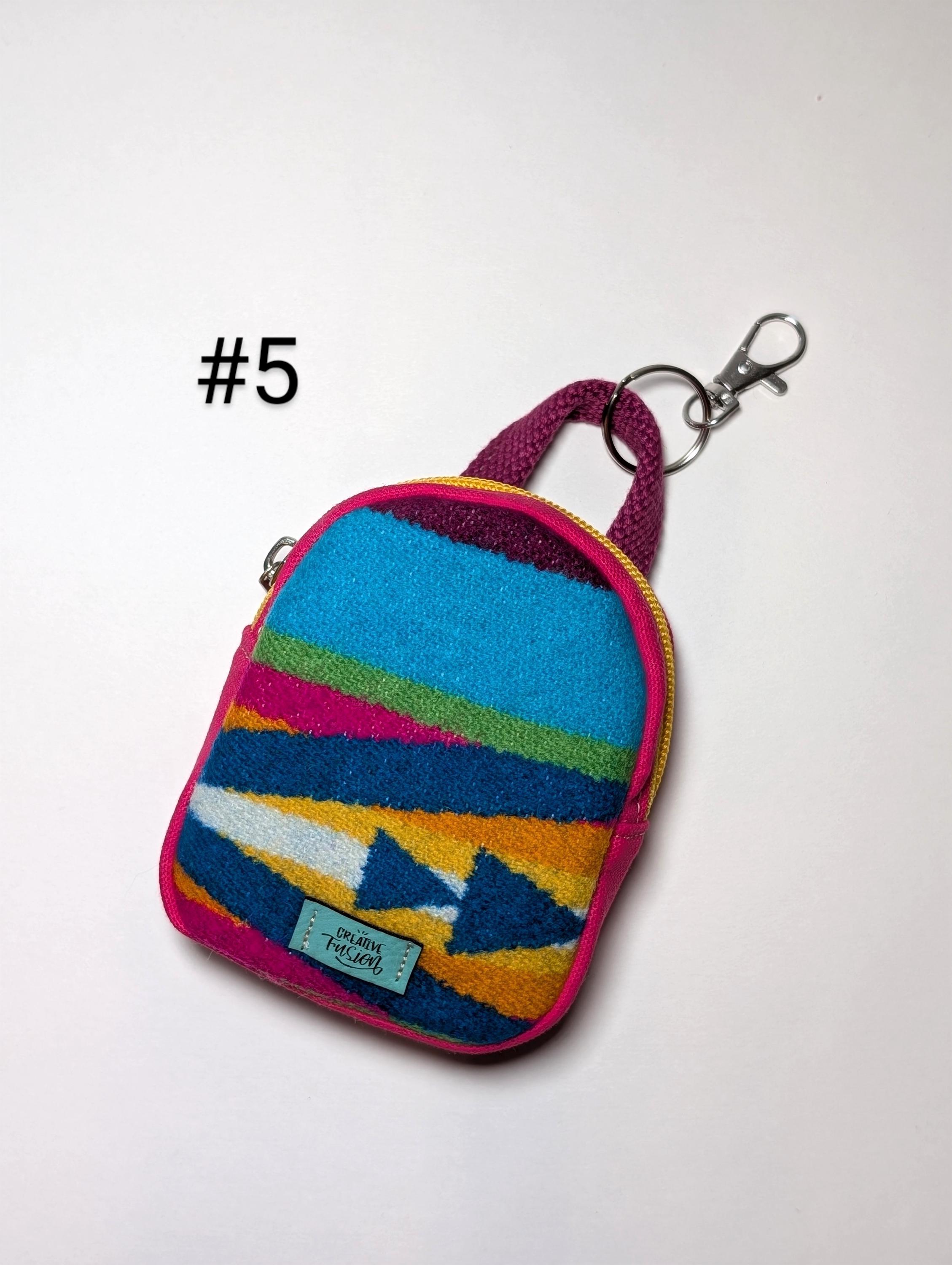 HANDMADE Wool Keychain, Mini Pouch Keychain, Mini Backpack Key Fob, FUN ...