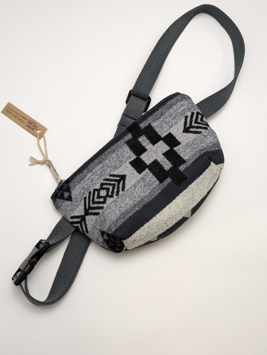 Handmade Fanny Pack, Wool and Waxed Canvas Fanny Pack Waist Bag ...