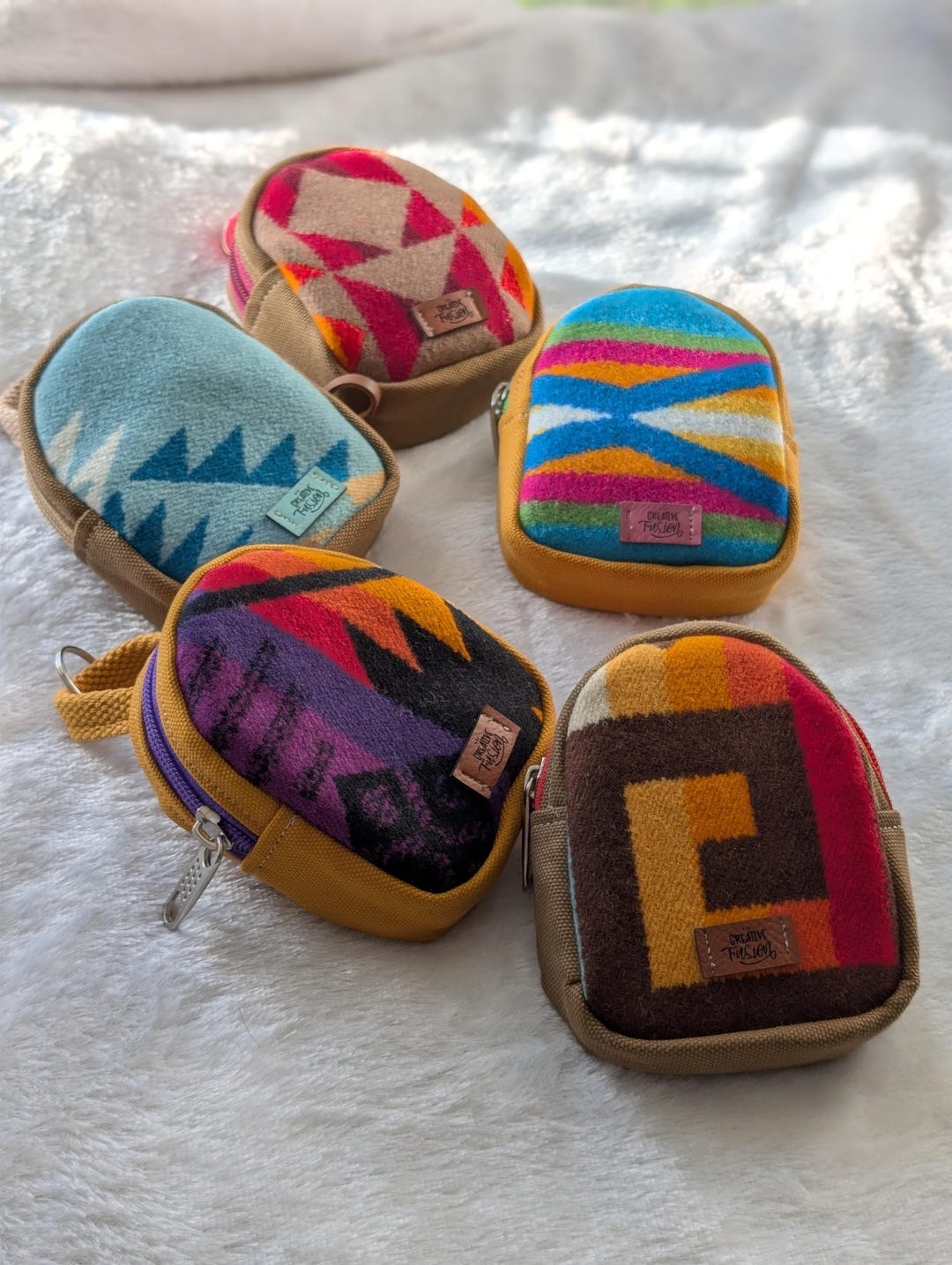 HANDMADE Wool Keychain, Mini Pouch Keychain, Mini Backpack Key Fob, FUN ...