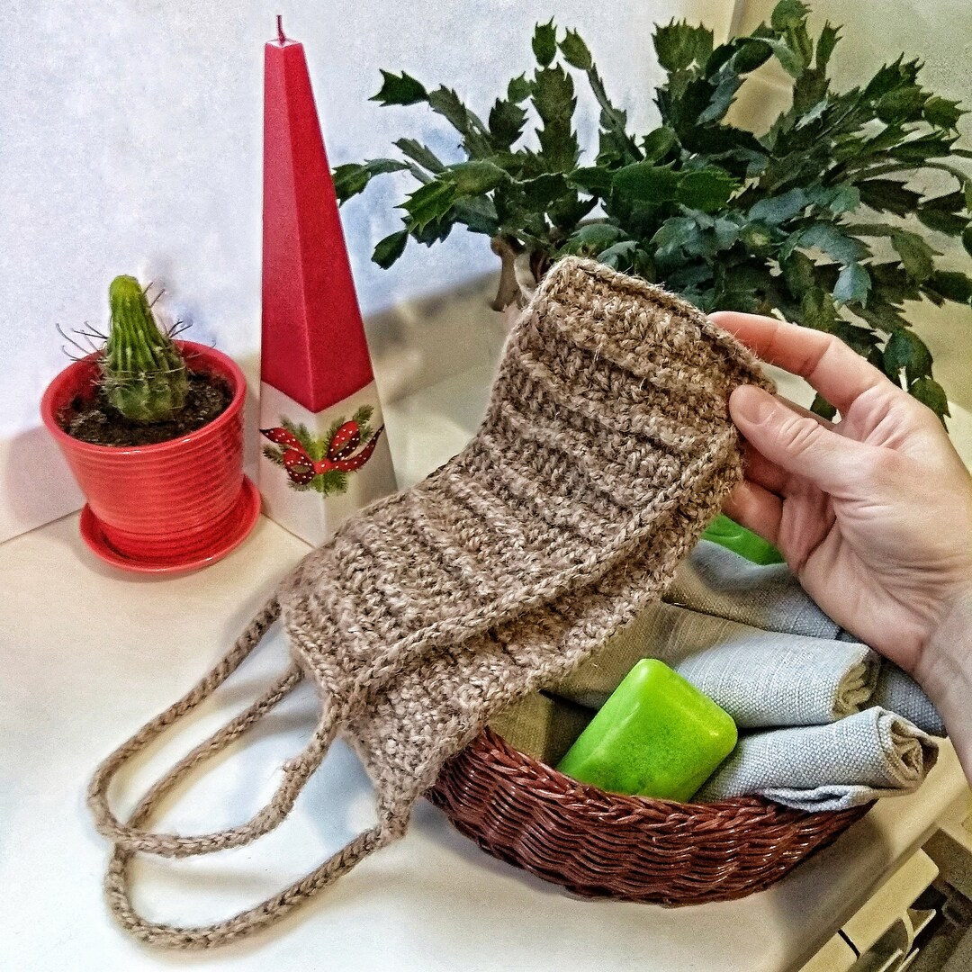 Back Scrubber Strap Natural Jute Back Scrub Back Washer Spa Scrubby ...