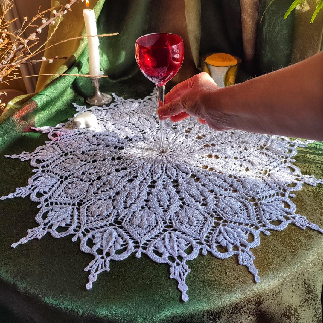 Large Crochet Doily Table Centerpiece Lace Doily House Warming Gift for ...