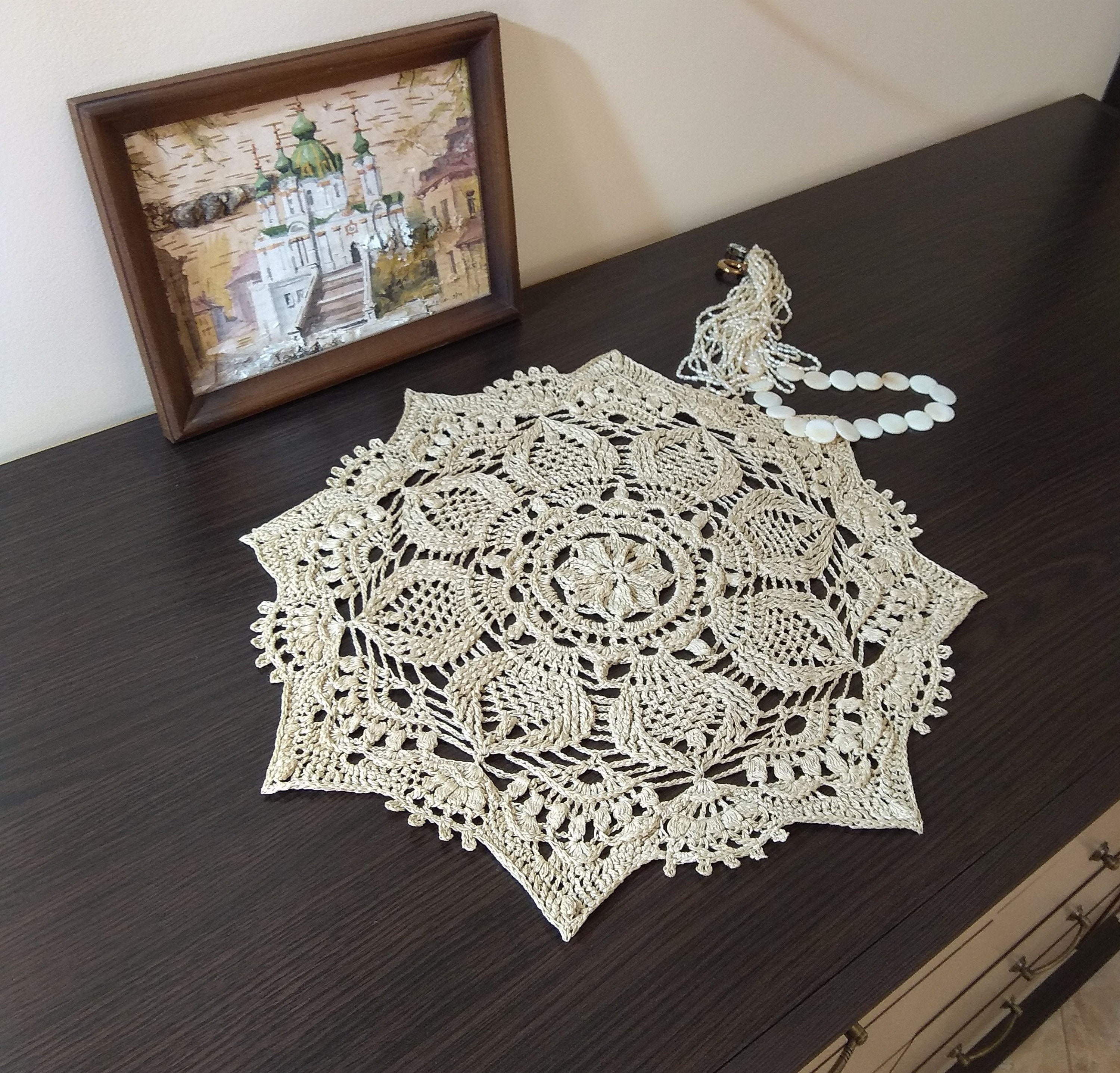 Сrochet Lace Doily Doilies Crochet Textured 18 In Living - Etsy