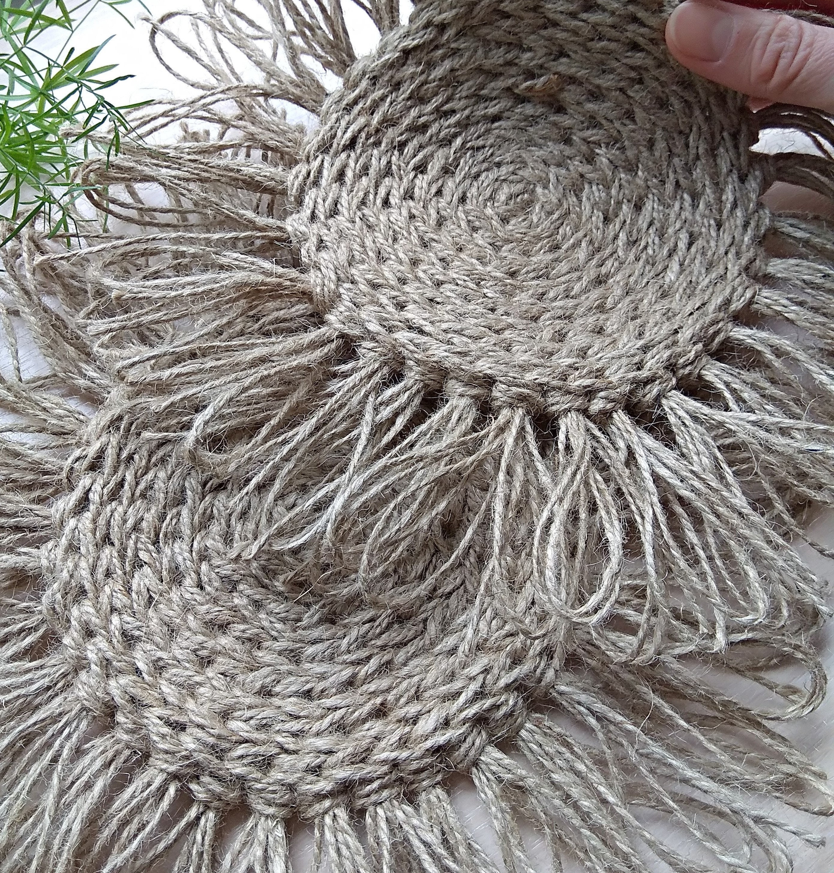 Mug Rugs, Cottagecore Rustic Decor - 10 Inch Jute Coasters for Eco ...