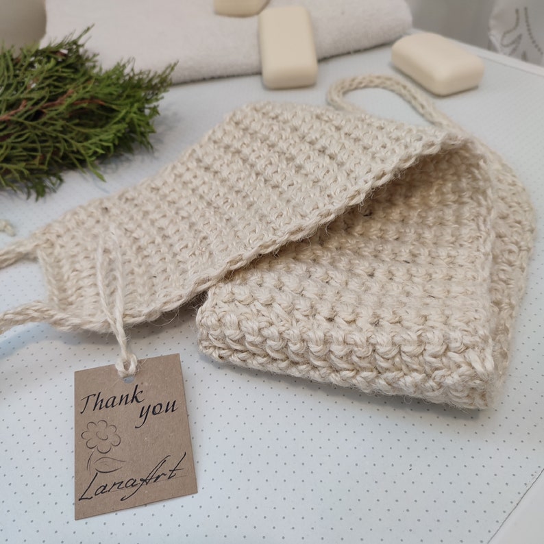 Crochet Washcloth - Back Scrubber, Jute Body Scrub, Zero Waste Husband ...