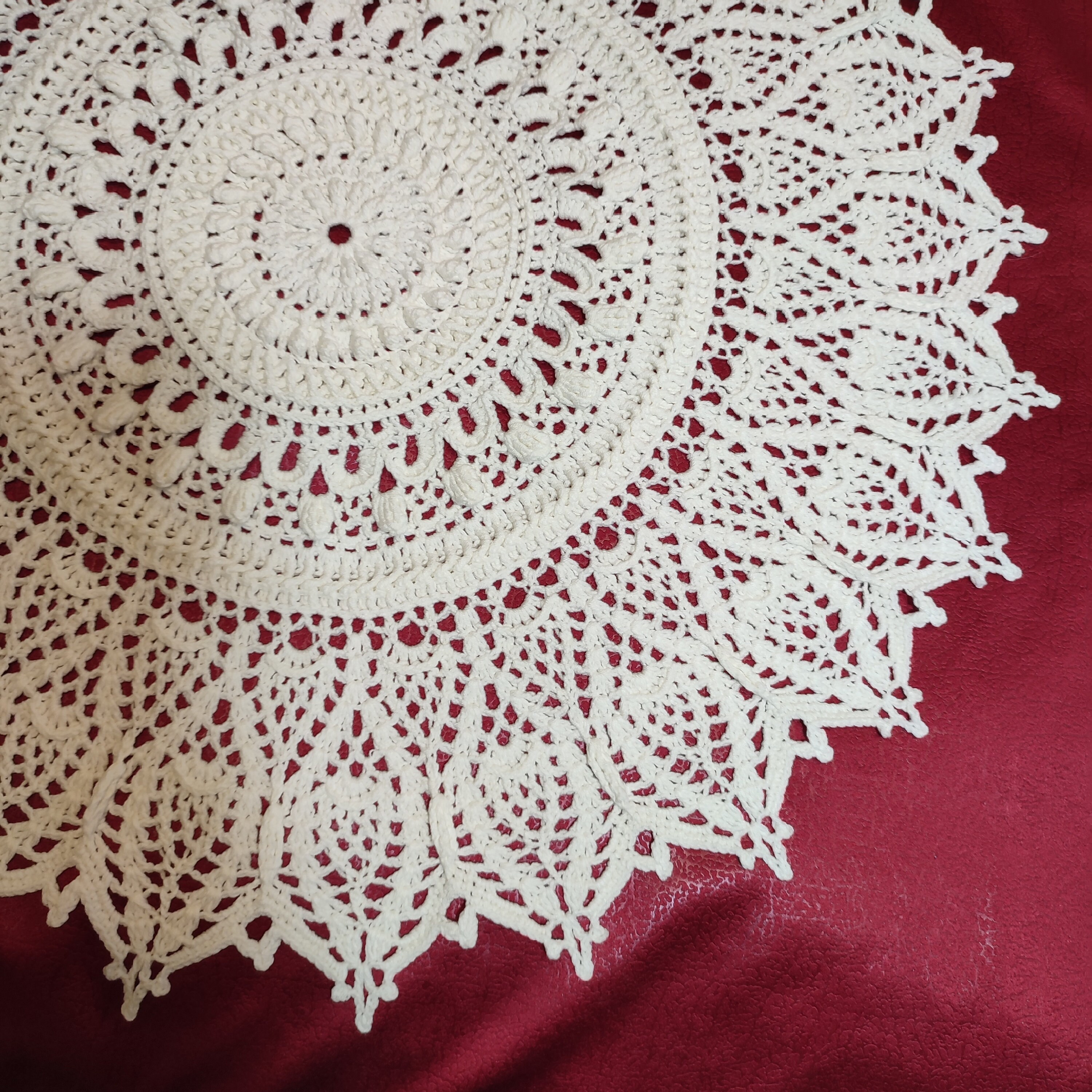 30" Lace Doilies Large Milk Textured Large Cotton Doily Housewarming ...