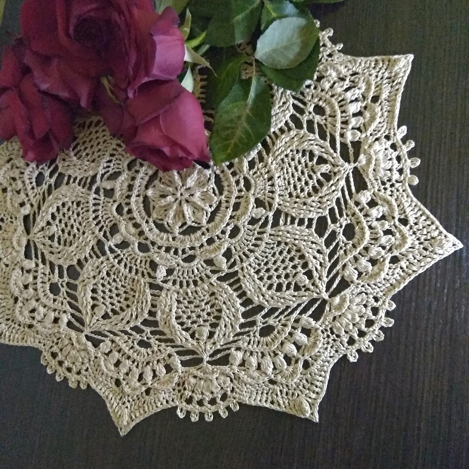 Сrochet Lace Doily Doilies Crochet Textured 18 In Living - Etsy