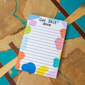 Get Shit Done Motivational Notepad - Back to School - Organising ...