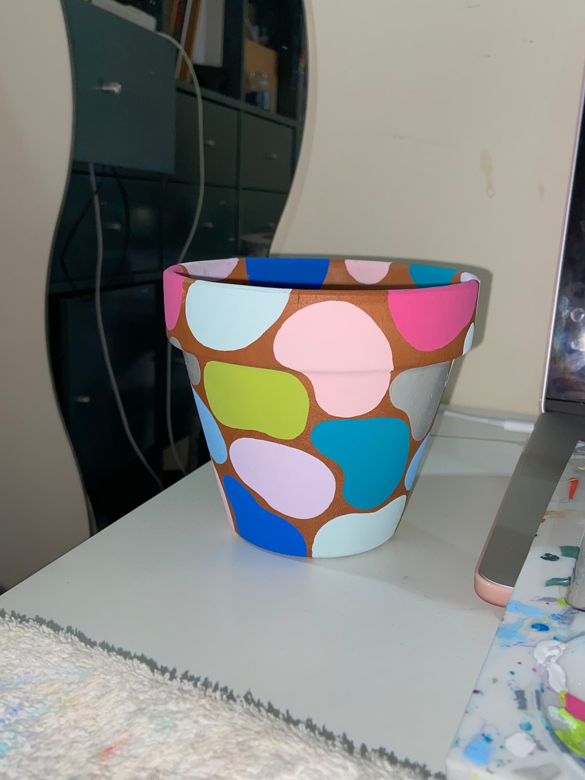 Hand Painted Plant Pot Abstract Plant Pot Abstract Painted - Etsy New ...