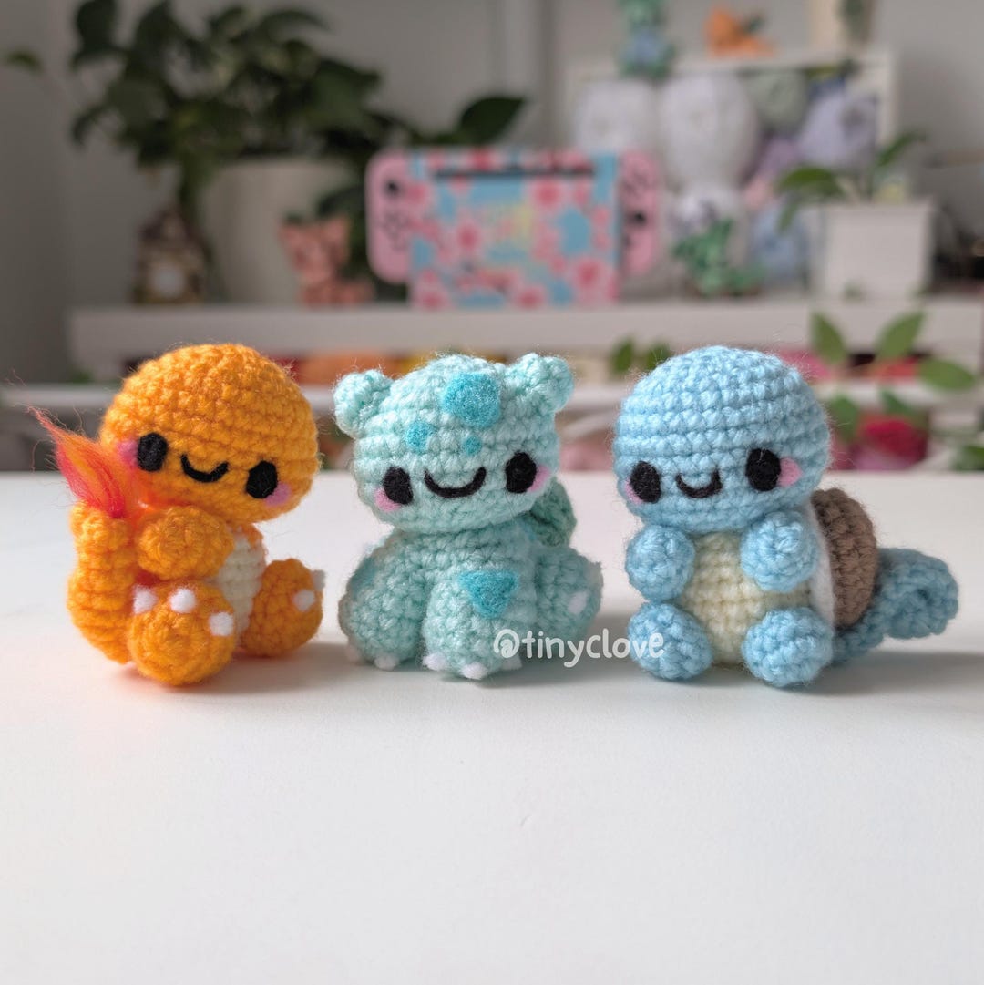 Gen 1 Starter Plushie Physical Item - Etsy
