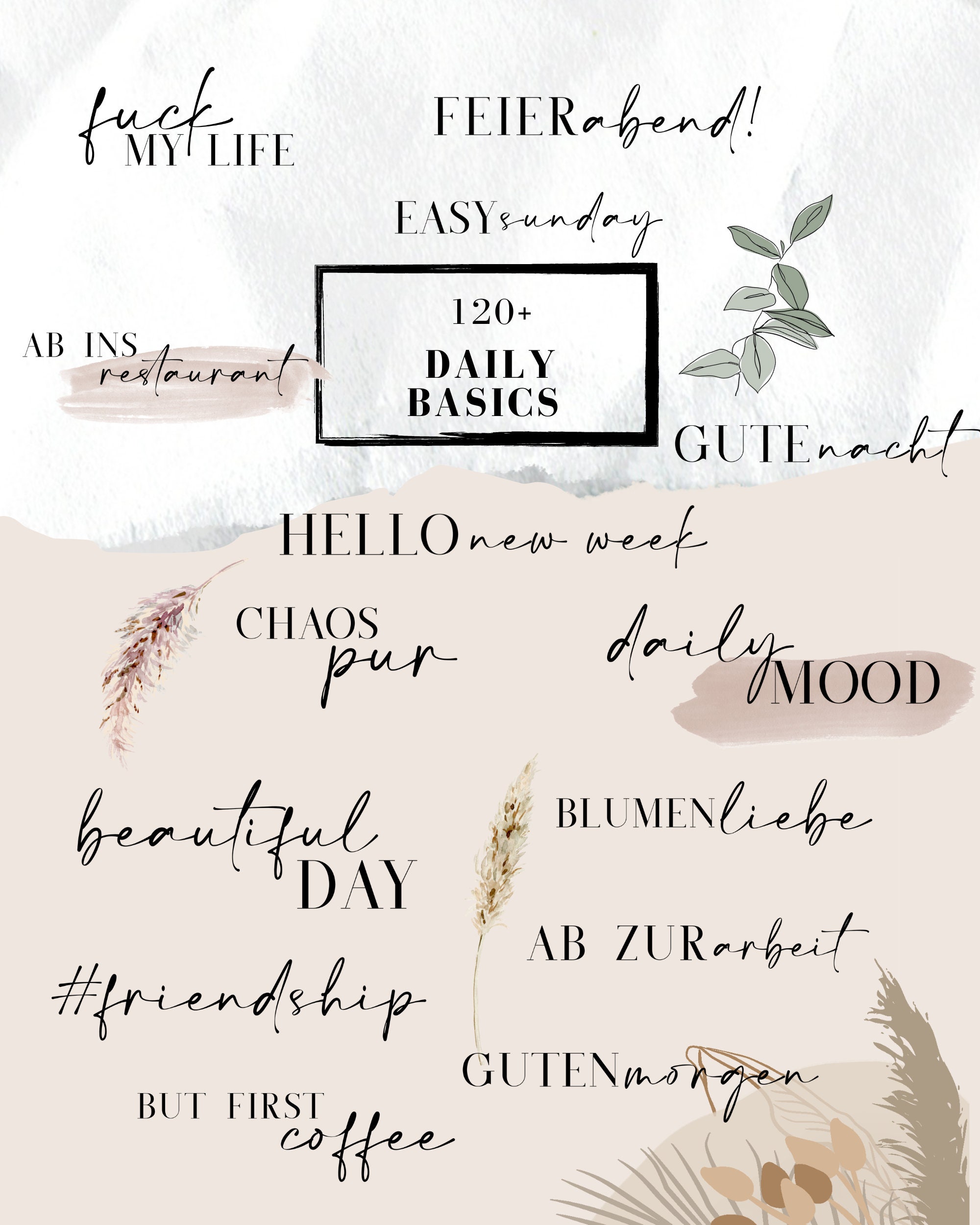 Instagram Story Sticker - Daily Basics Part 1 [everyday, Daily, for ...