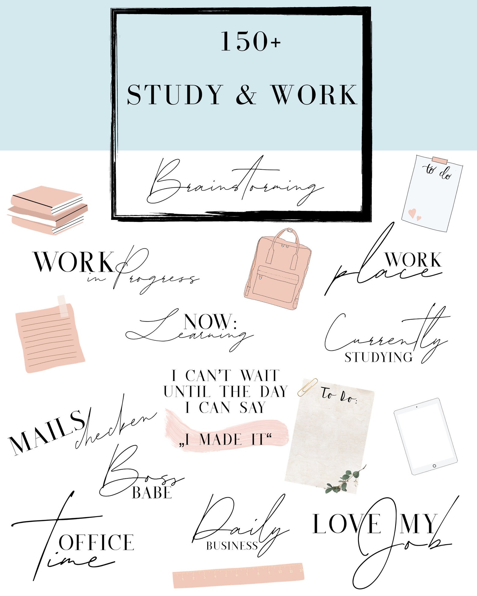 Instagram Story Sticker Work and Study Edition [work,study,work,study ...