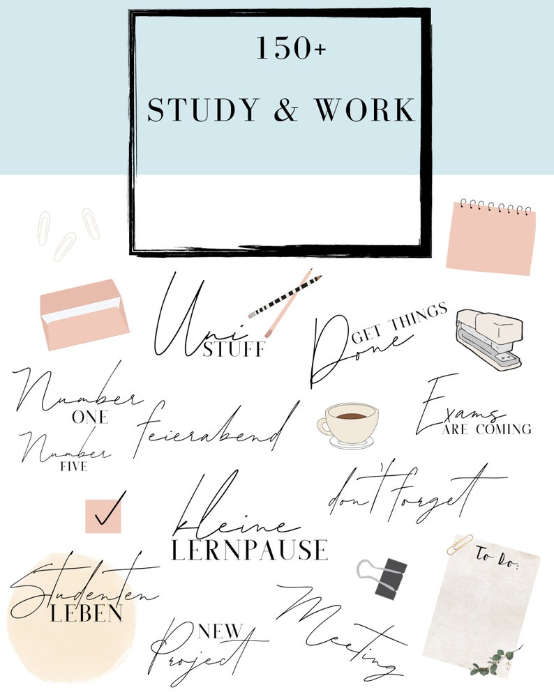 Instagram Story Sticker Work and Study Edition [work,study,work,study ...