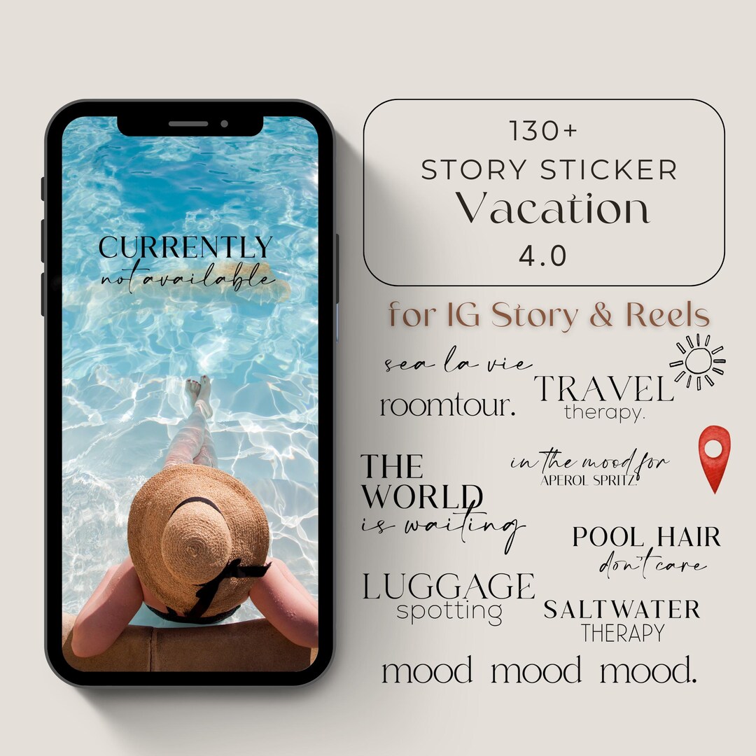 130+ Instagram Story / Reel Sticker - Vacation 4.0 / Travel [vacation ...