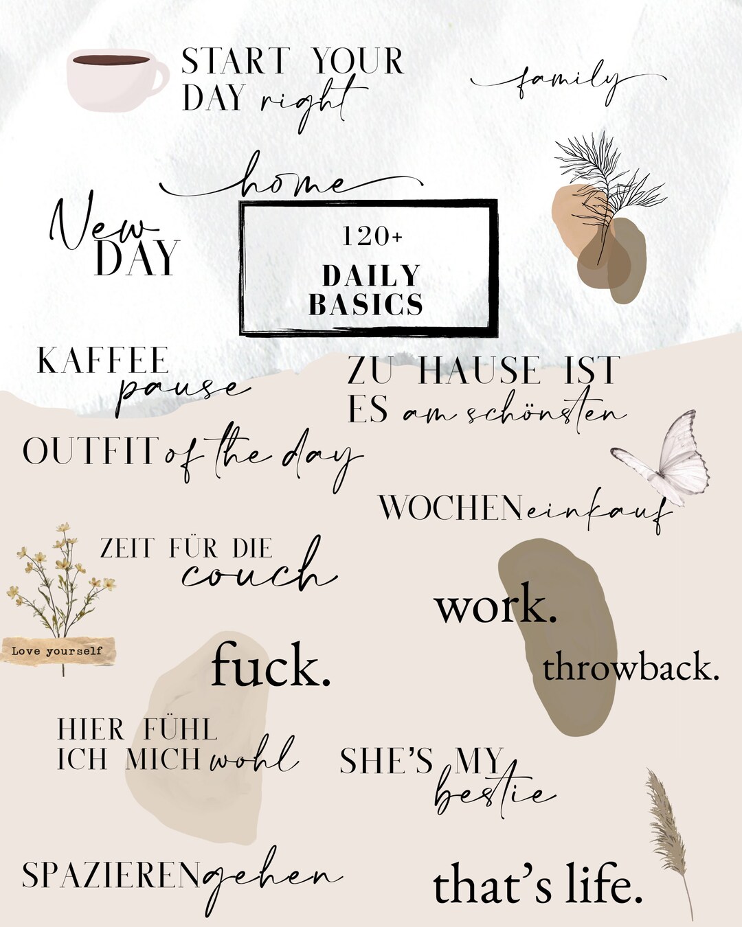 Instagram Story Sticker - Daily Basics Part 1 [everyday, Daily, for ...