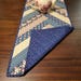 One of a Kind, Quilted Braided Table Runner Blue Candy Floral, 15x40, Dining Table Accent ...