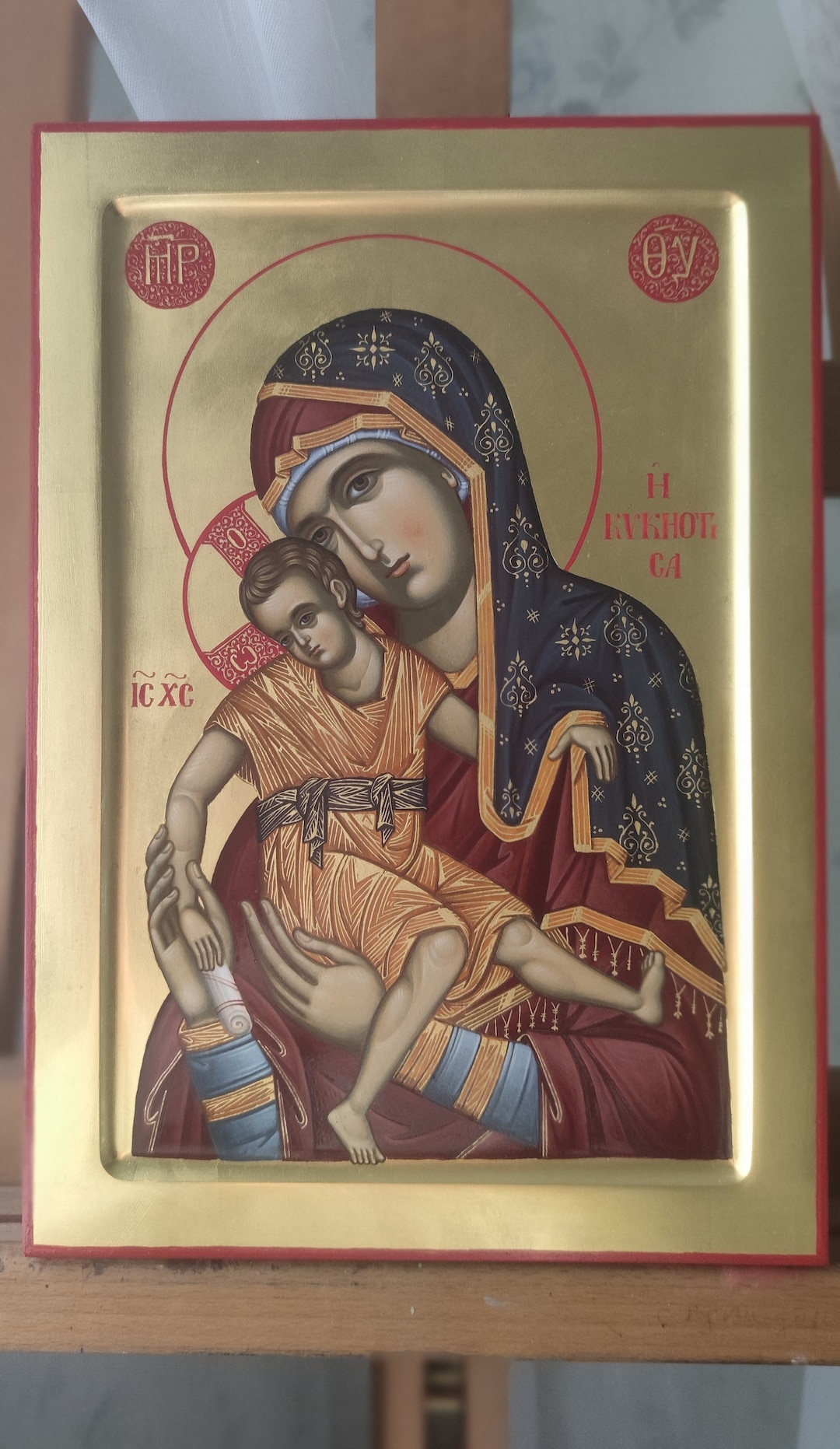 Orthodox Hand Painted Icon Theotokos kikkotissa - Etsy