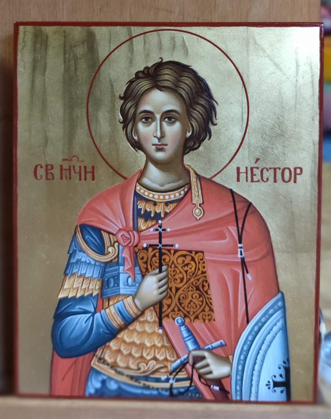 Small Size Travel Icons. Orthodox Hand Painted Icons of Patron Saints ...