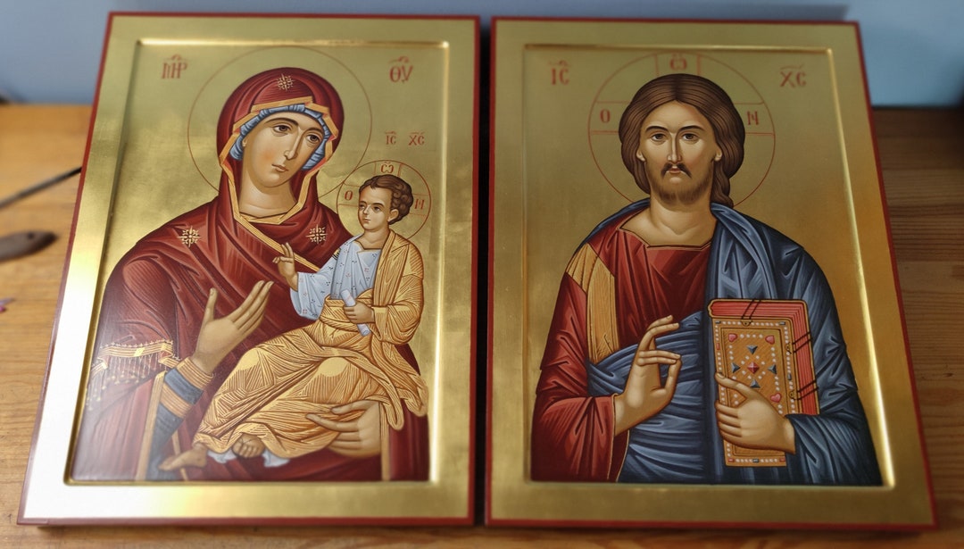Large Size Wedding Orthodox Icons the Mother of God theotokos and ...
