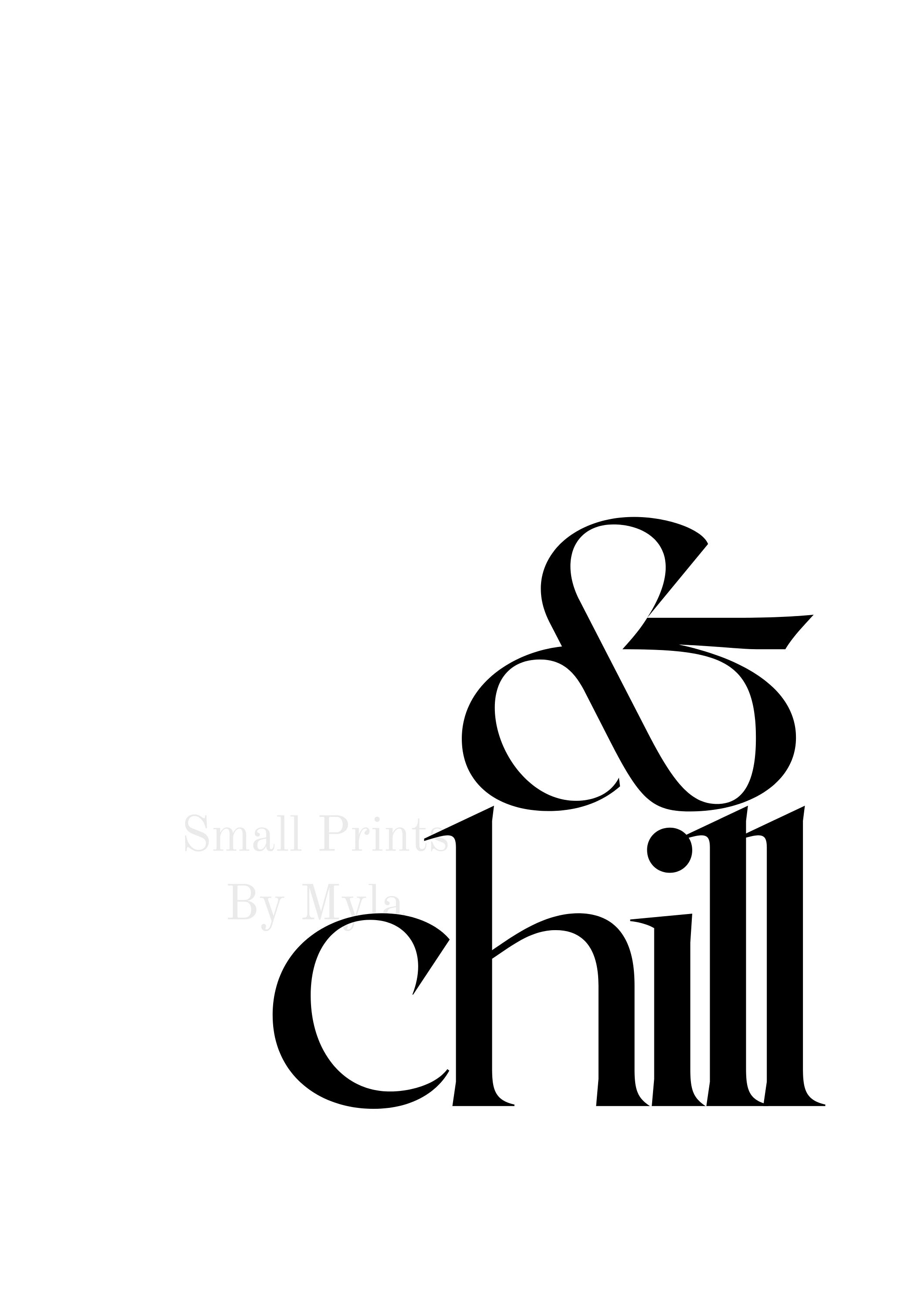 A4 & Chill Print Home Print Downloadable Print | Etsy UK