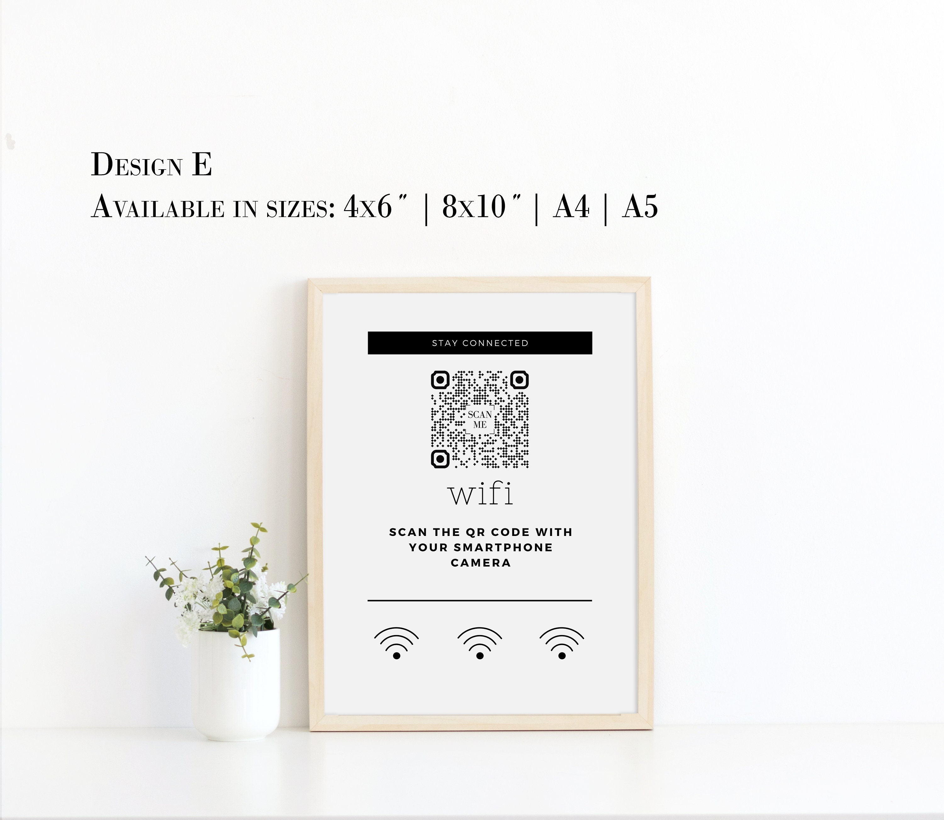 WiFi SIGN QR Code Print Home Print Business Print | Etsy