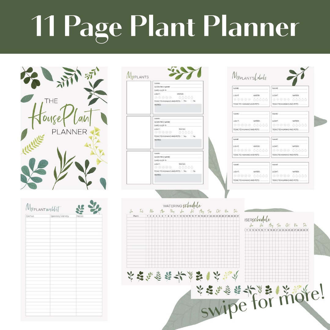 Plant Planner- Garden Planner- Plant Tracker- Plant Journal- Printable ...