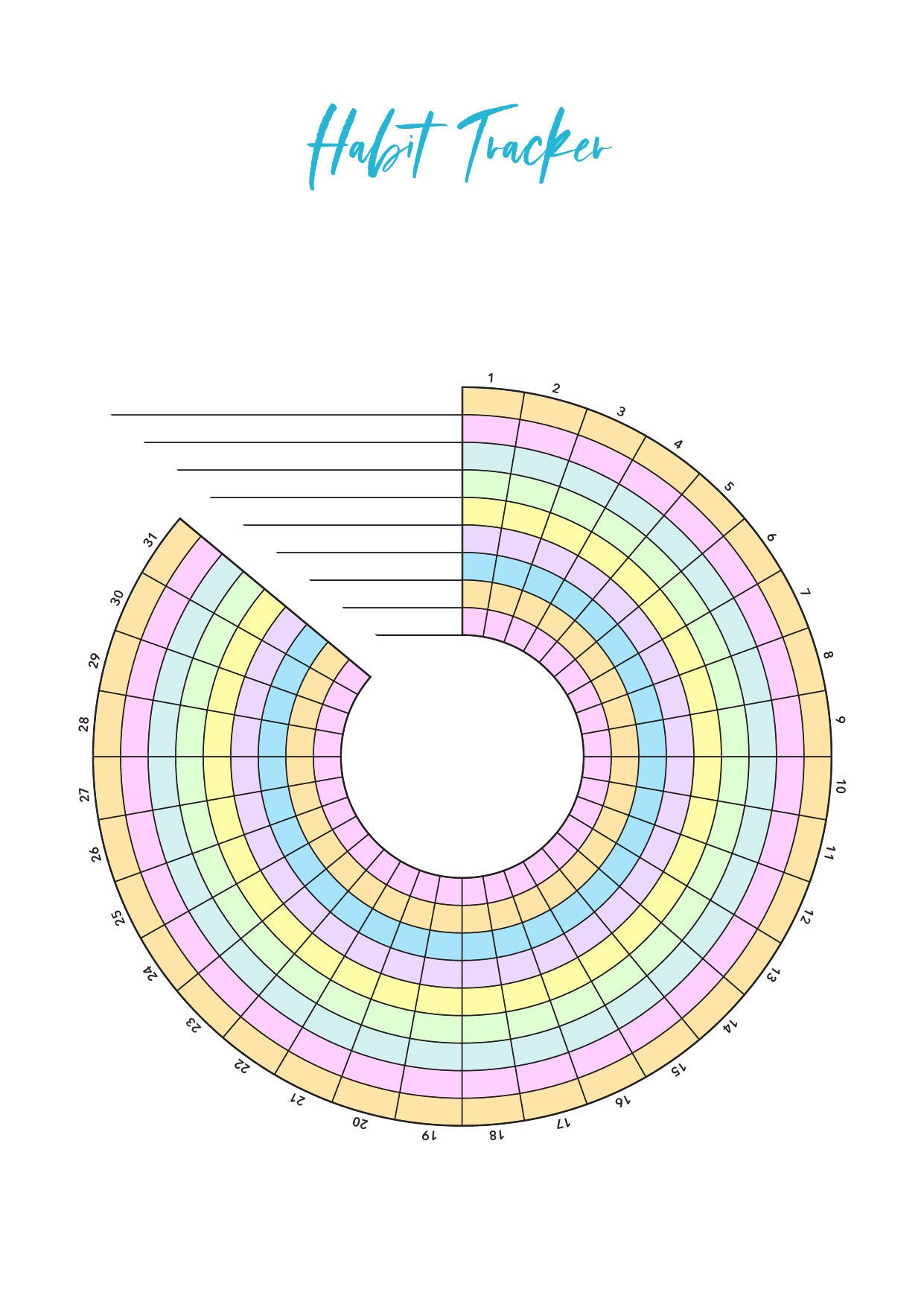 Habit Tracker - Habit Tracker Printable - Digital Habit Tracker ...