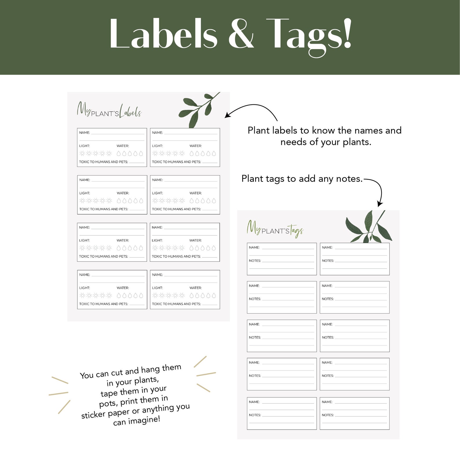 Plant Planner- Garden Planner- Plant Tracker- Plant Journal- Printable ...